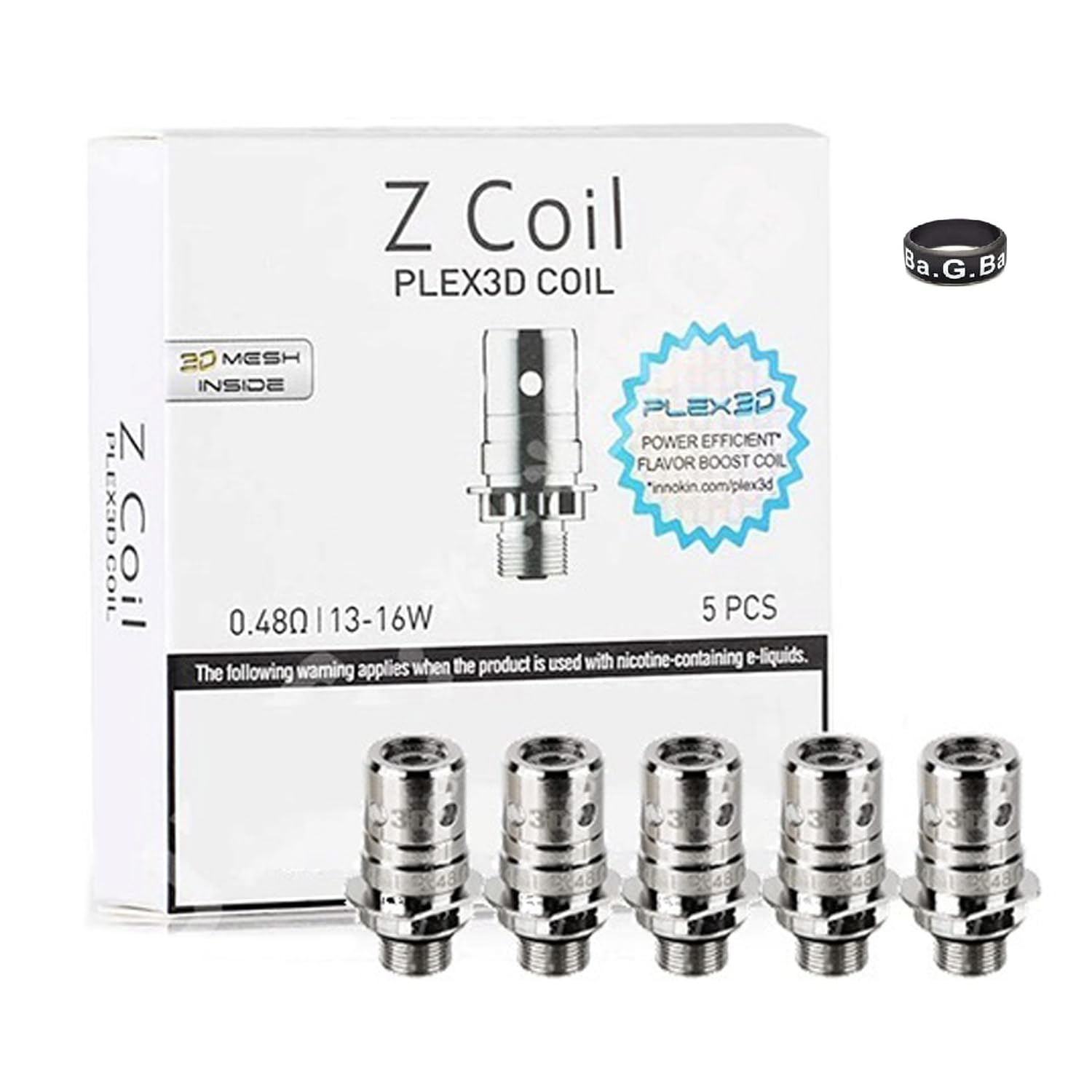 Amazon | Innokin Zenith Plexus Z Replacement Coils Plex3D 0.48Ω Zlide イノキン ゼニス ズライド コイル Ba.G.Ba ...