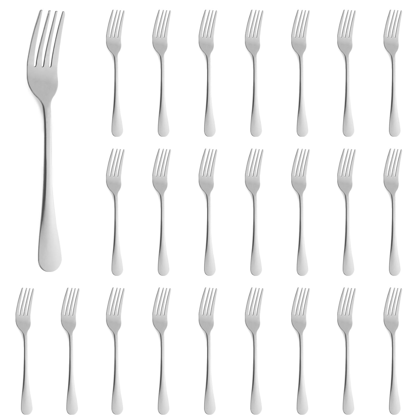 GOYADA Stainless Steel Forks Set of 24, Dinner Forks Cutlery Forks 8in ...