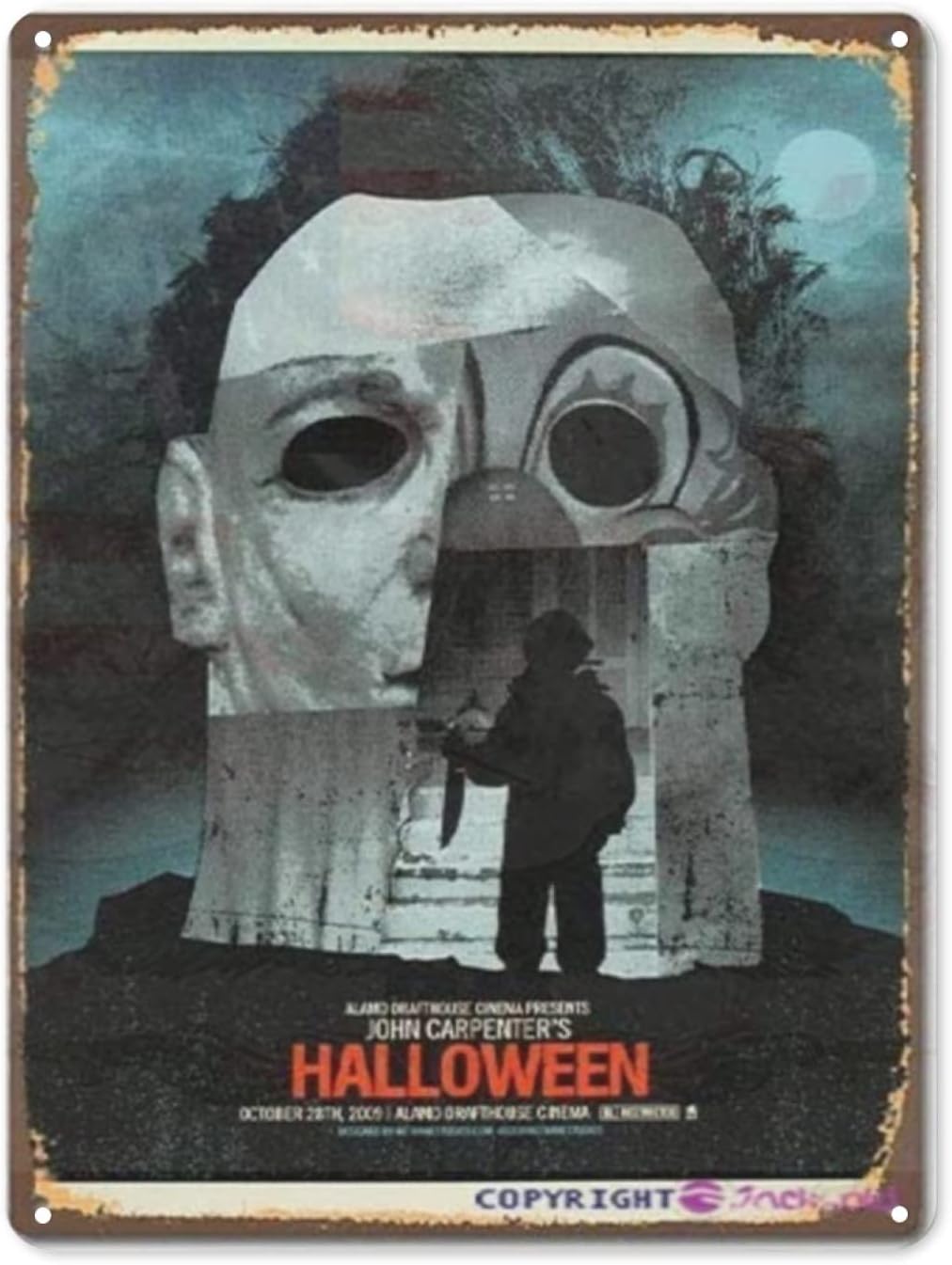 Amazon.com : Retro Metal tin Sign Halloween 1978 Horror Film Movie ...
