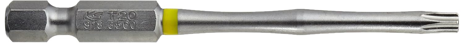 KS Tools 9183561 Torsion power Bit TX, 75 mm, T20 1/4 (5 Stück), Chrom ...