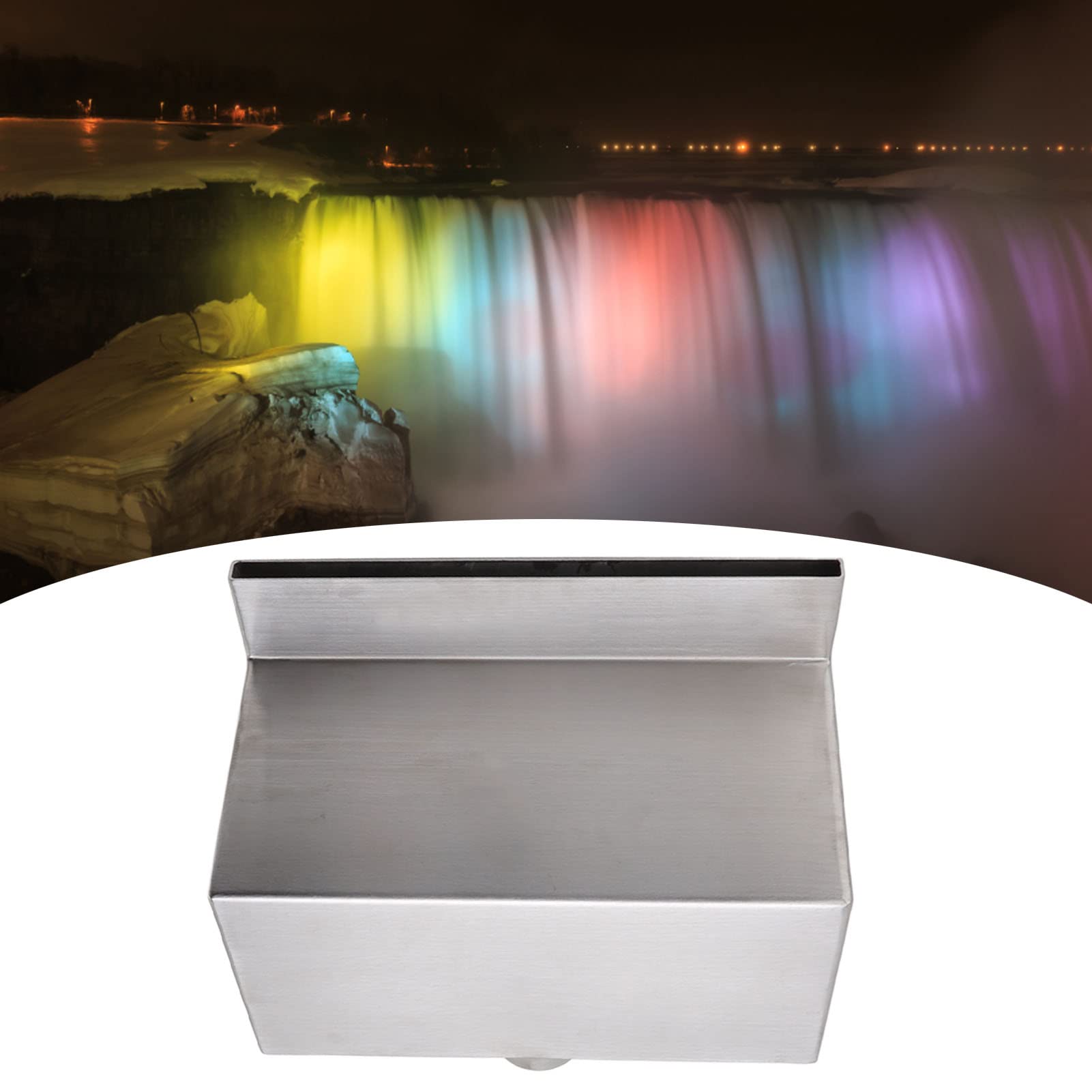 Waterfall Spillway Wider Water Spray Platform With 7 Colors Led ...