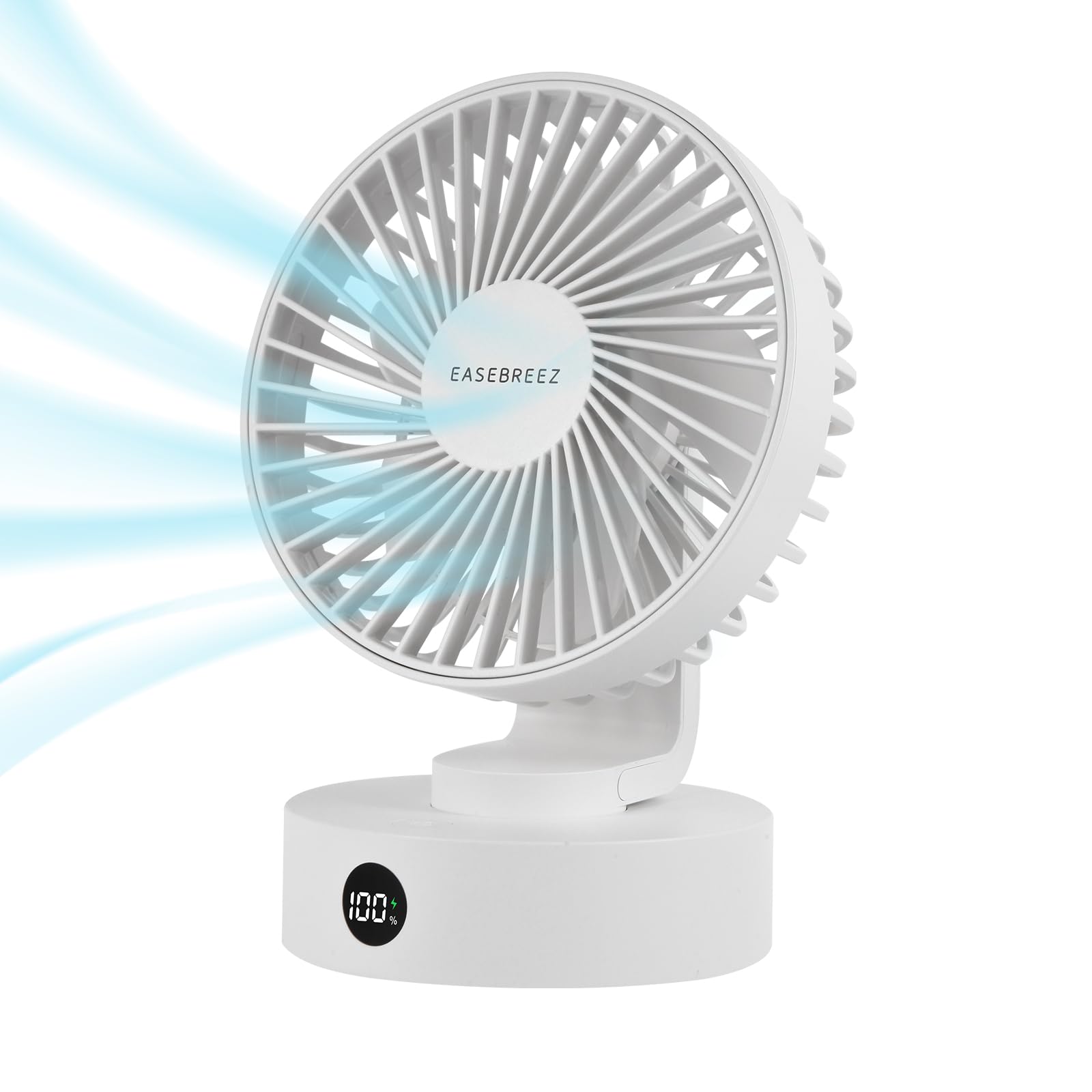 EASEBREEZ Desk Fan, Small Fan Quiet Operation, Lightweight USB Fan ...