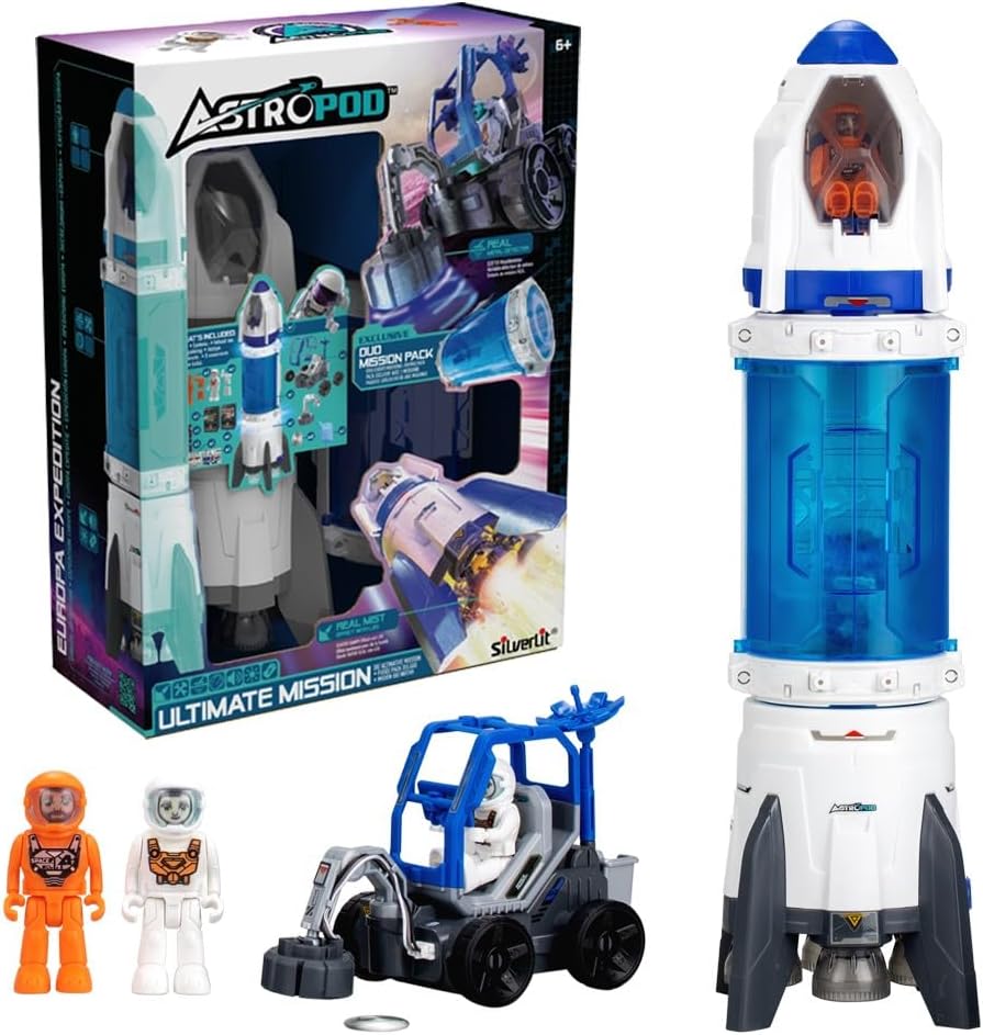 Silverlit Astropod Deluxe, Buildable STEM Space Rocket Toy, Real Vapour ...