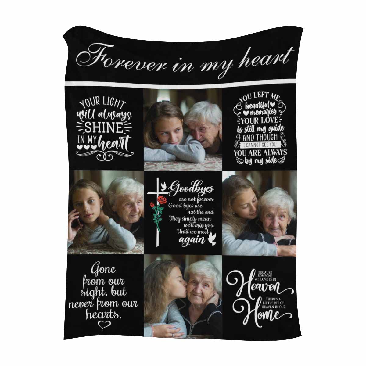 Amazon.com: Artsadd Custom Memory Blanket for Loved Ones Lost with ...