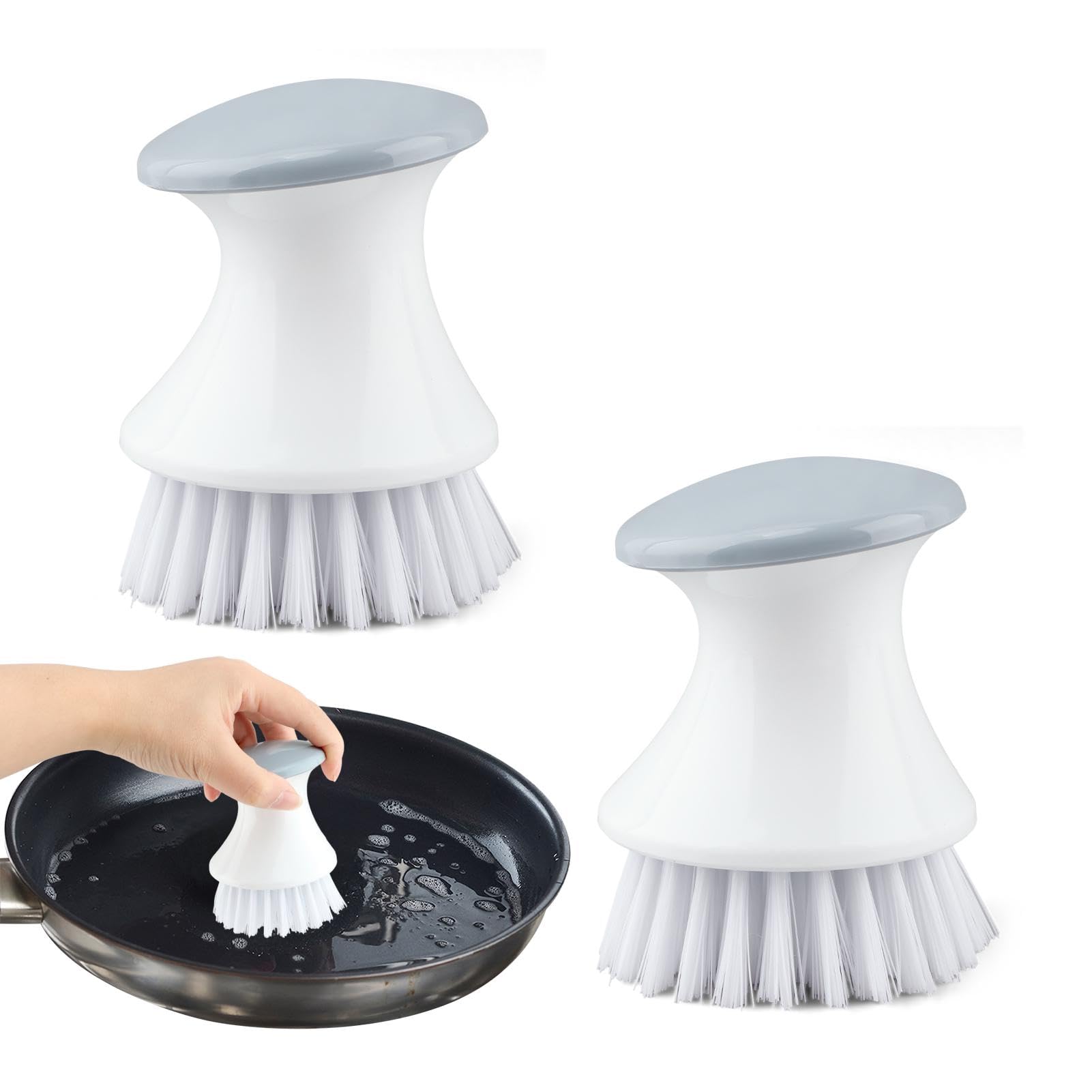 Amazon.com: 2Pcs Dish Brush,Dish Scrub Brush with Ergonomic Grip ...