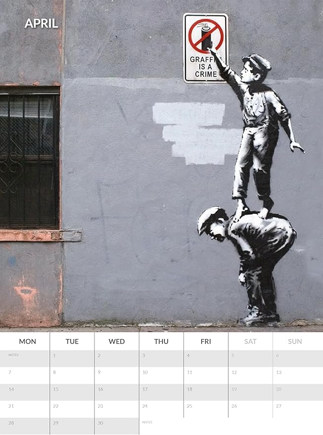 Banksy 2025 Calendar, A3, Full Colour, Wirobound – BigaMart