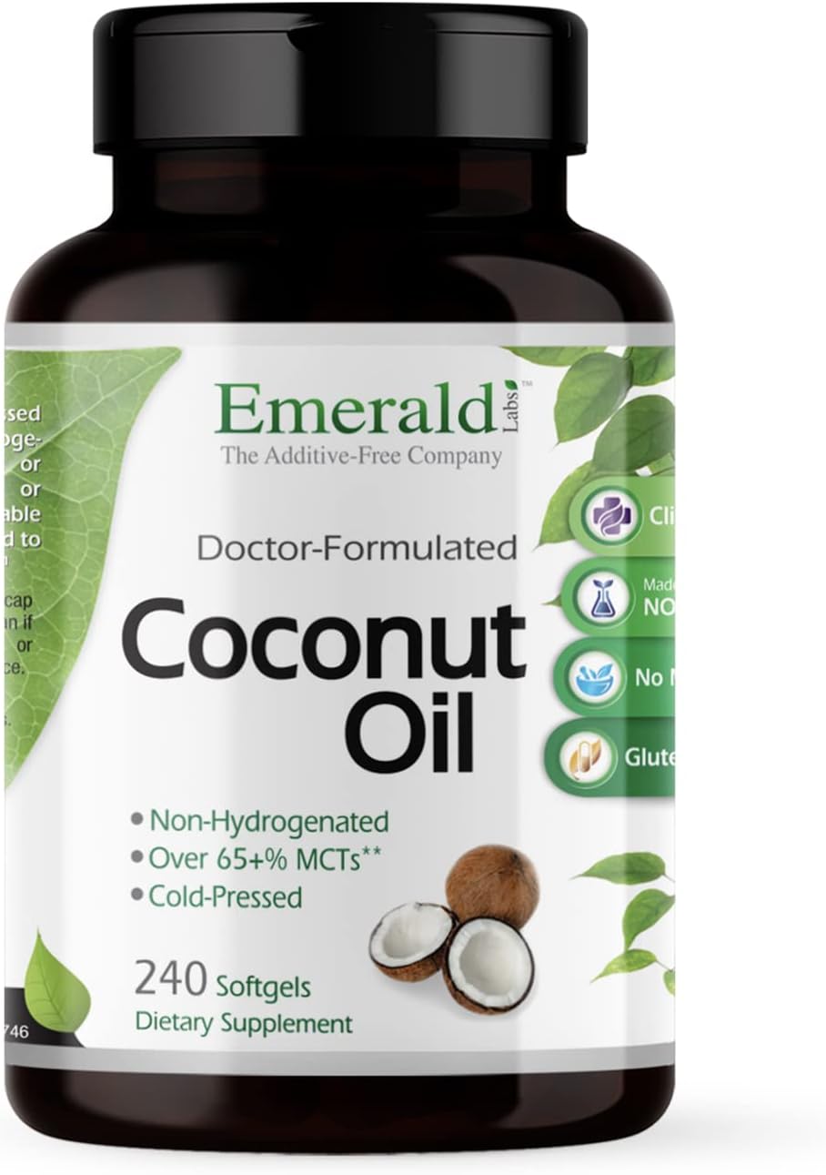 Amazon.com: Emerald Labs Cápsulas blandas de aceite de coco, suplemento dietético con aceite de ...