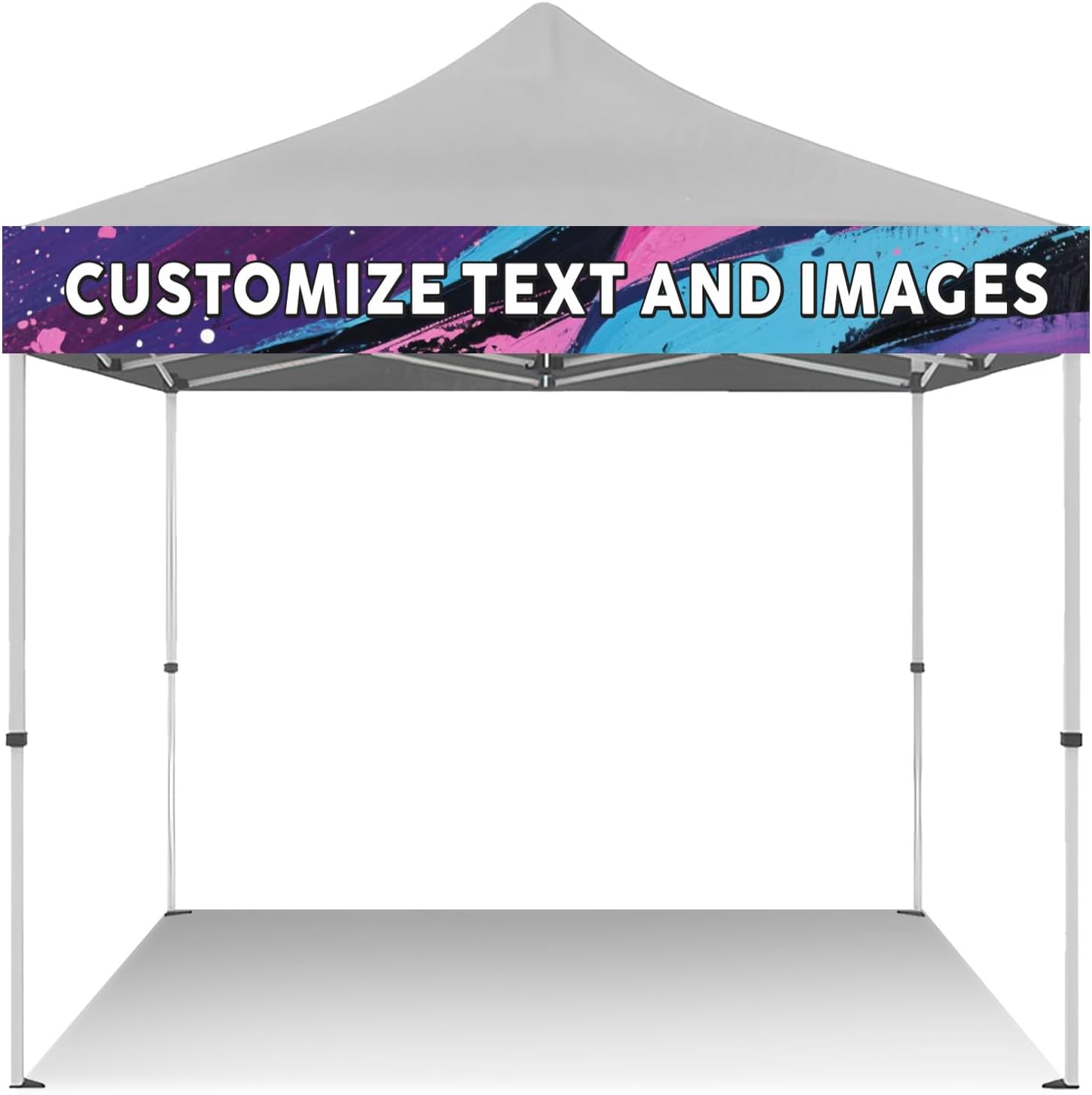 Amazon.com: GERTSMAC Custom Tent Banner and Valance with Logo Signs for ...
