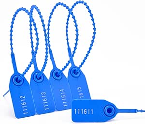 1000pcs Security Plastic Seals, 9.84"/ 250mm Pull-Tite Tamper Tags with ...