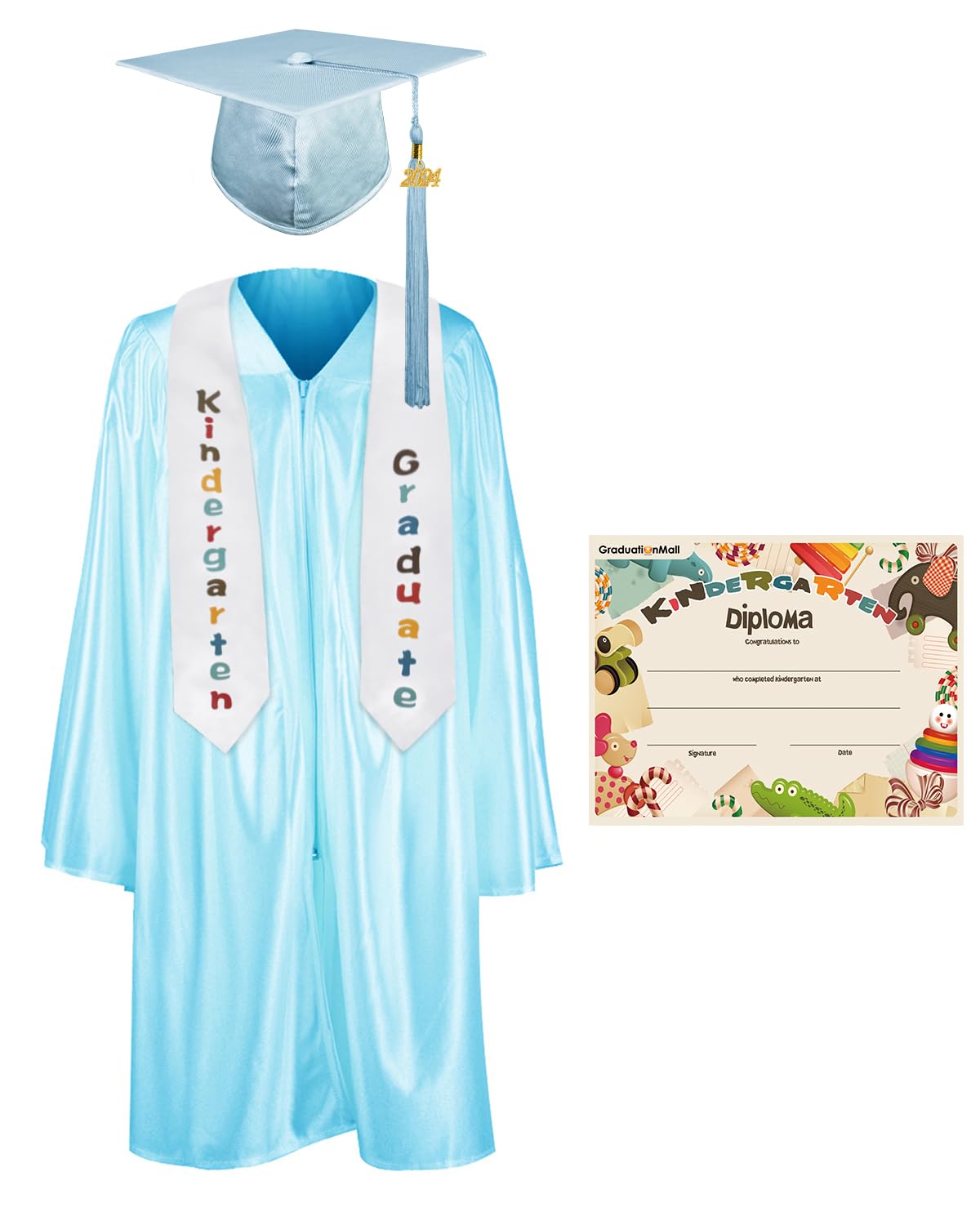 Snapklik.com : GraduationMall Kindergarten Graduation Cap Gown Stole ...