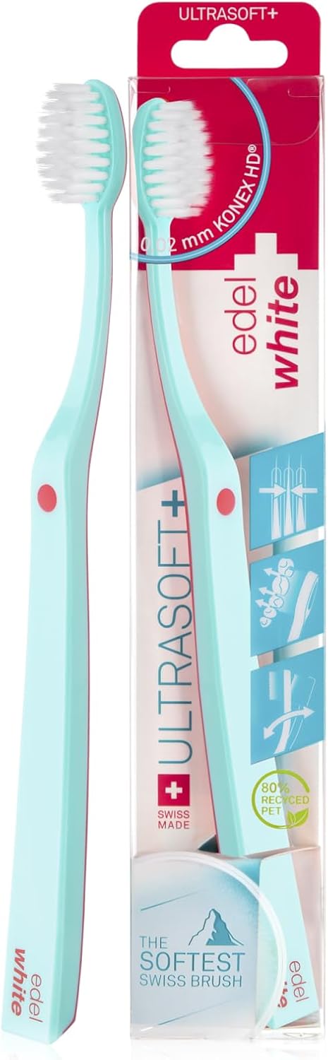 Amazon.com : edel+white Ultra-Soft Swiss-Made Toothbrush for Adults ...