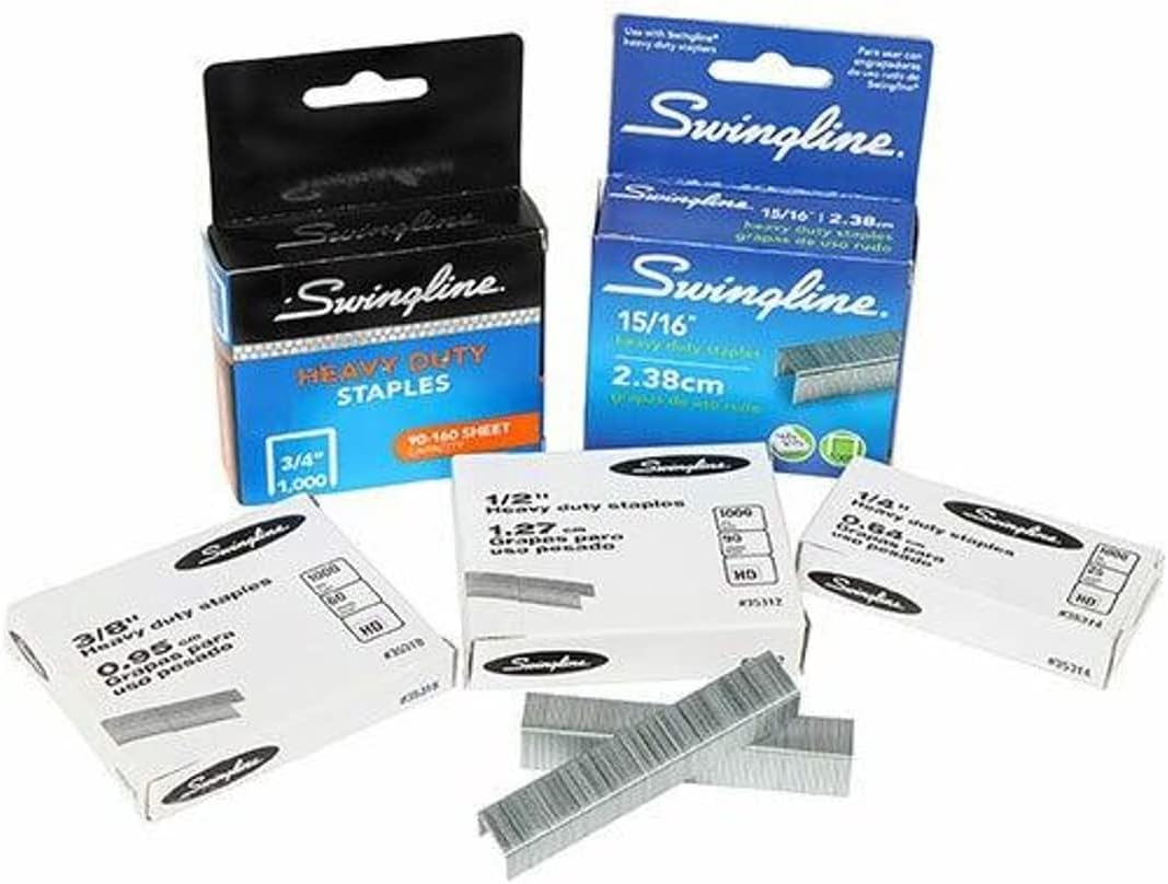Swingline Staples, Heavy Duty, 1/2" Length, 90 Sheet Capacity, 100 ...