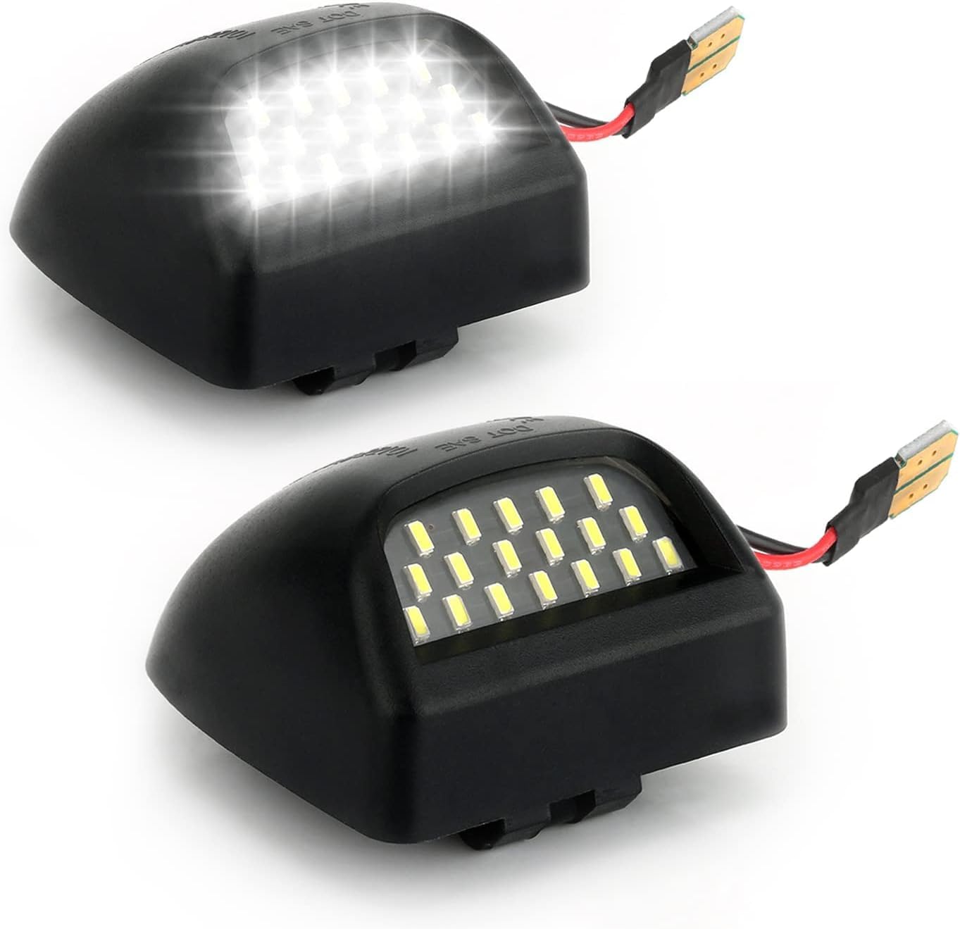 Amazon.com: QODOLSI Pack-2 Full LED License Plate Light Tag Lamp ...