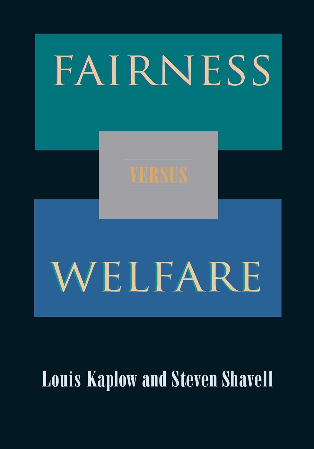 Fairness versus Welfare: Kaplow, Louis: 9780674023642: Amazon.com: Books