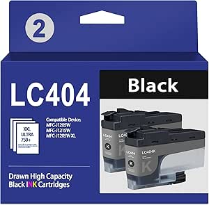 Amazon.com: LC404 High Yield Black Ink Cartridges (2-Pack) - Drwn ...