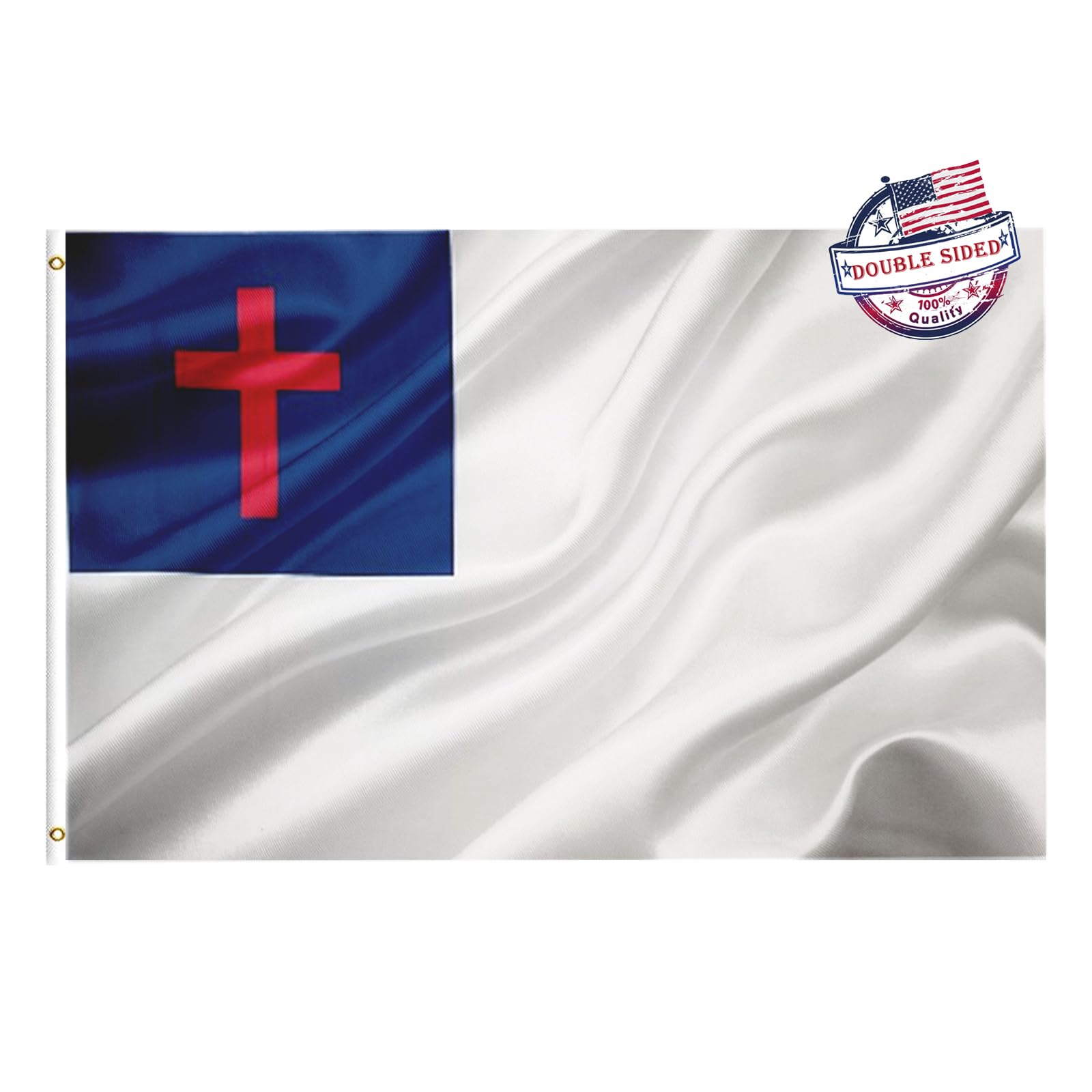 Amazon.com : Christian Flag 3x5 Outdoor Double Sided- Heavy Duty 3ply ...