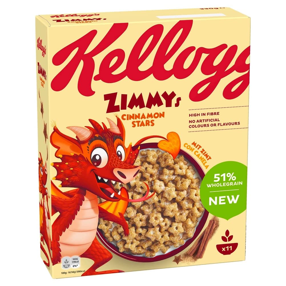 Kellogg's Zimmys Cinnamon Stars Cerealien | Zimt Cornflakes ...