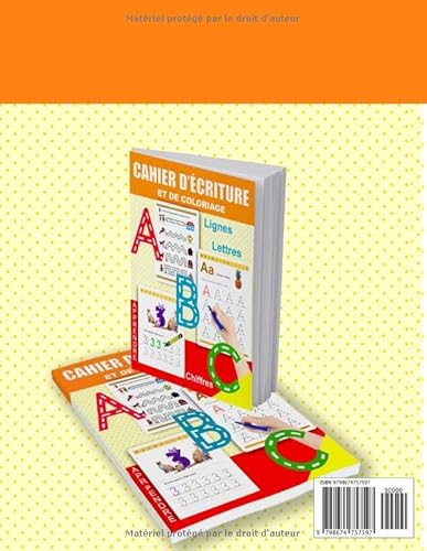 Cahier d'Ecriture et de Coloriage: Apprenons à tracer les formes, les ...