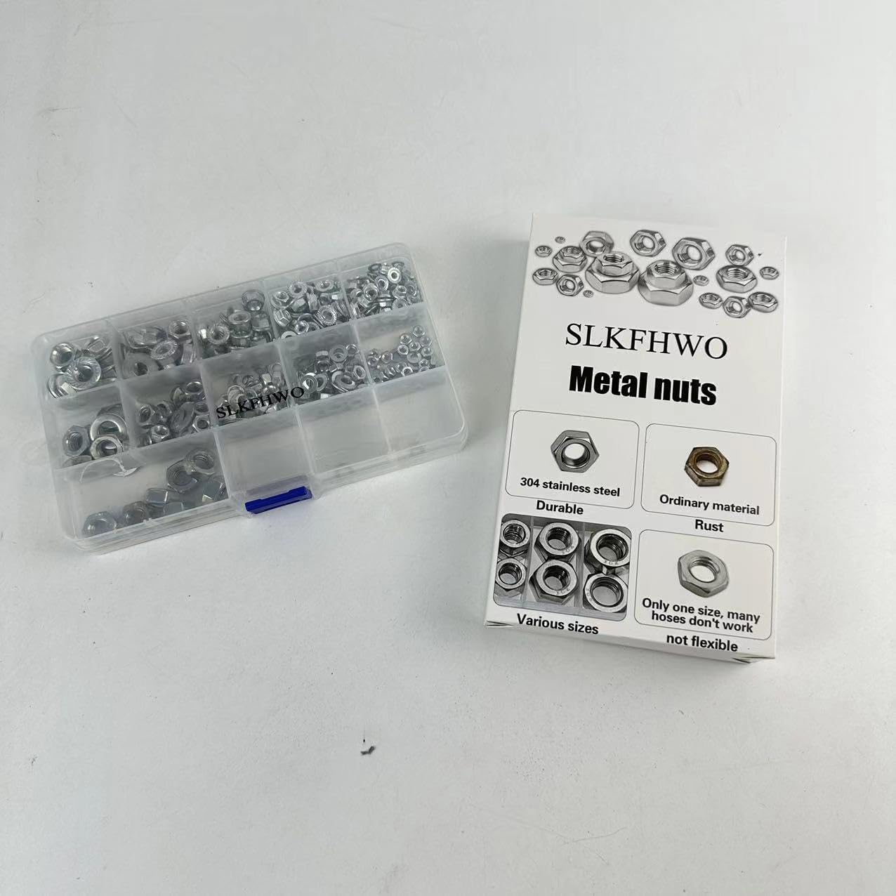 Amazon.com: SLKFHWO Metal nuts 1/4-20 Hex Nuts, Hex Drive, Nuts ...