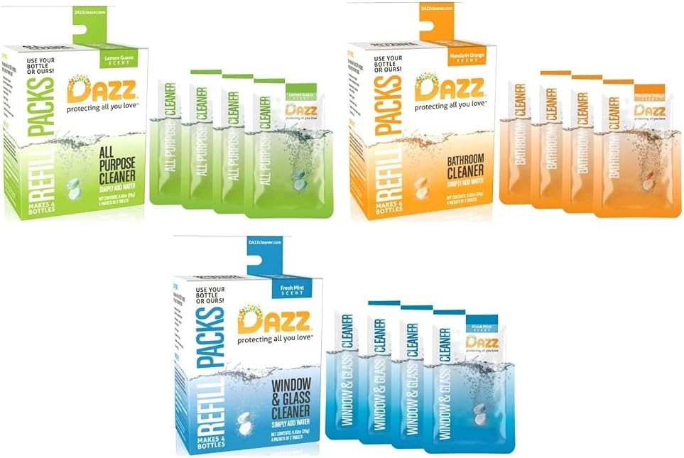 Amazon.com: AQUA CHEMPACS CleanPacs Starter Kit, Dissolvable Liquid ...