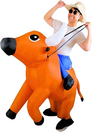 Amazon.com: PTS Inflatable Costume, Blow Up Bull Costume for Halloween ...