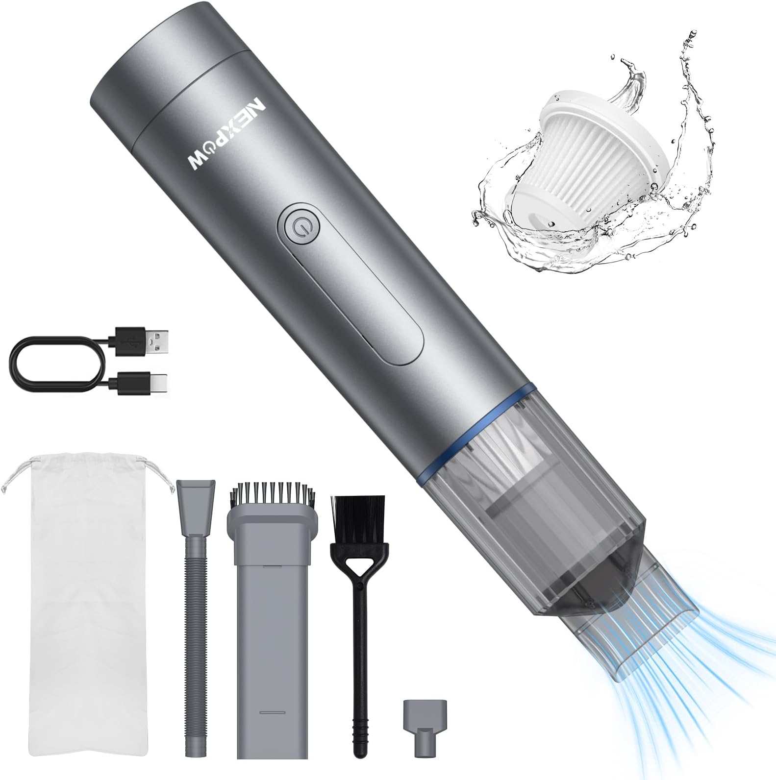 Amazon.com: NEXPOW Car Vacuum, Portable 7000PA Handheld Vacuum Cleaner ...