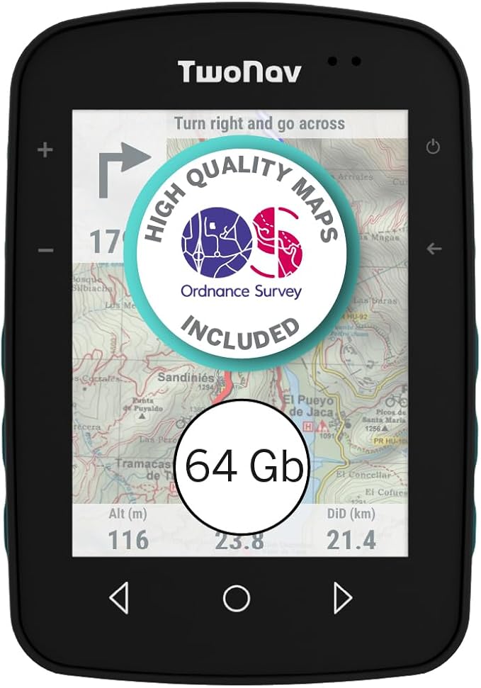 TwoNav Terra (64 GB) + Great Britain Topo full map installed, GPS bike ...