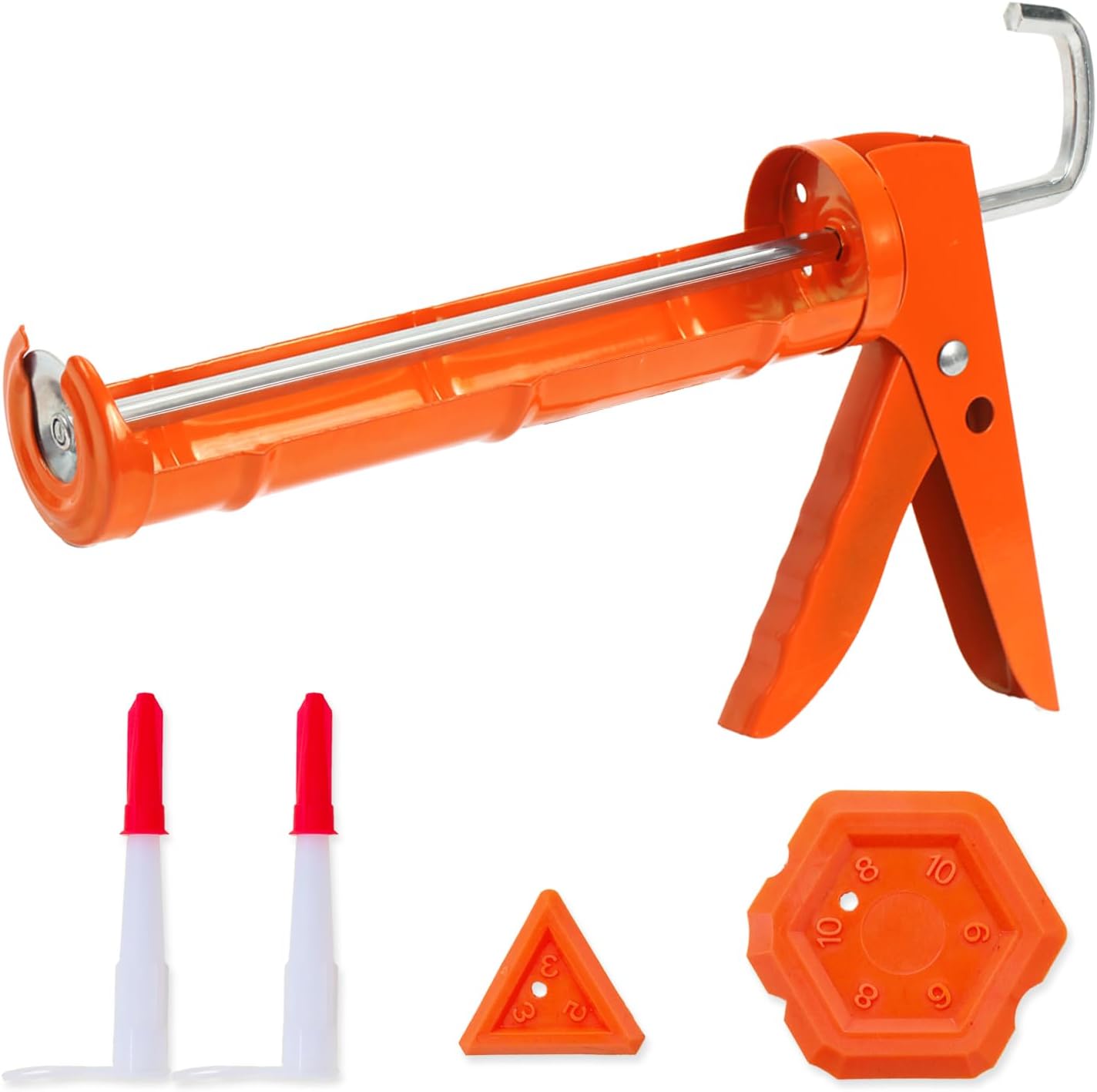 Bates- Caulking Gun, 12:1 Thrust Ratio, Black & Orange, Caulking Tool ...