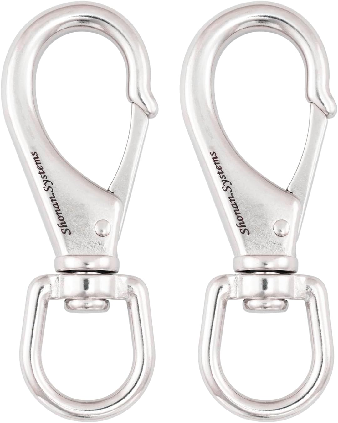 Amazon.com: SHONAN Large Stainless Steel Swivel Snap Hooks, 2 Pack 4.6 ...