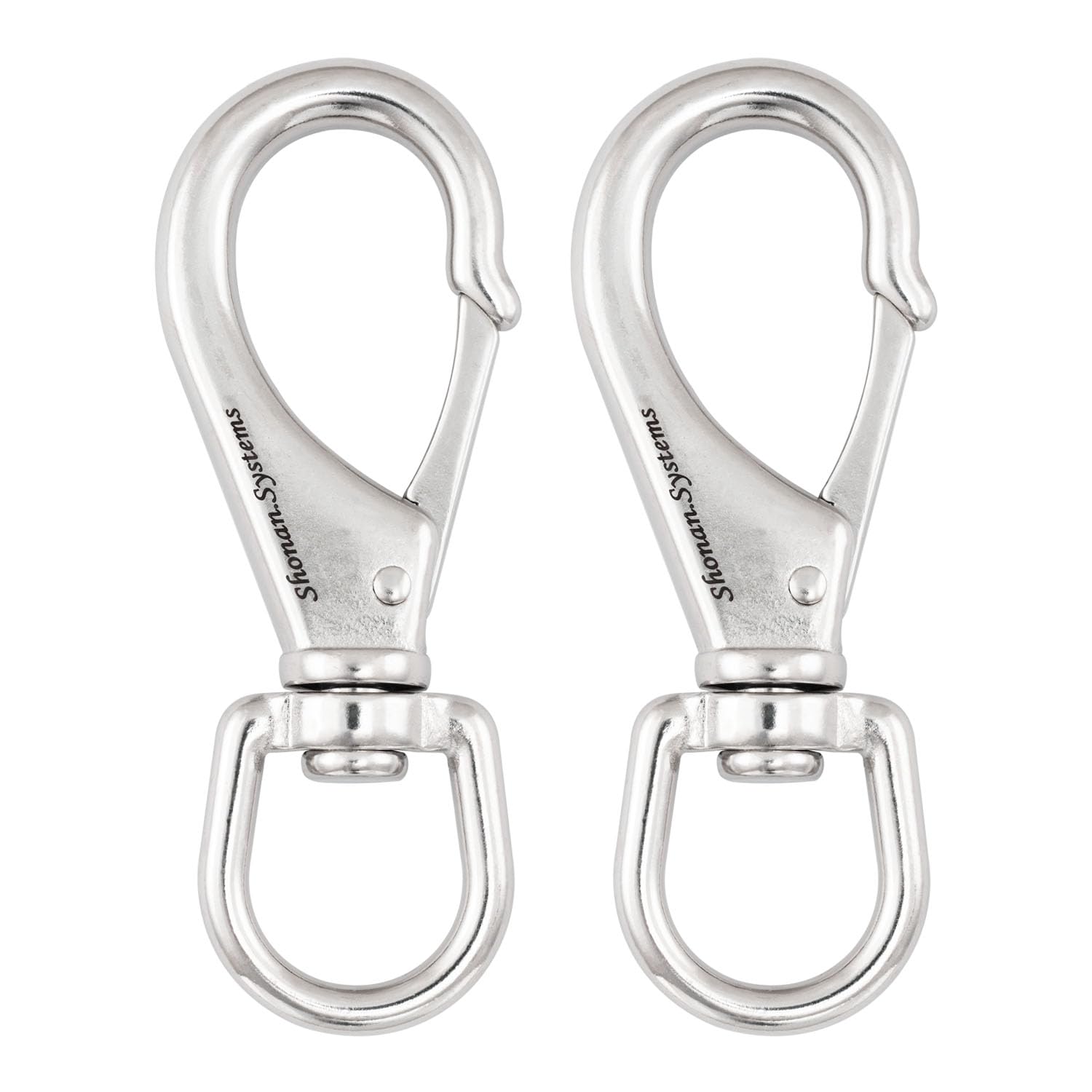 Snapklik.com : SHONAN Large Stainless Steel Swivel Snap Hooks