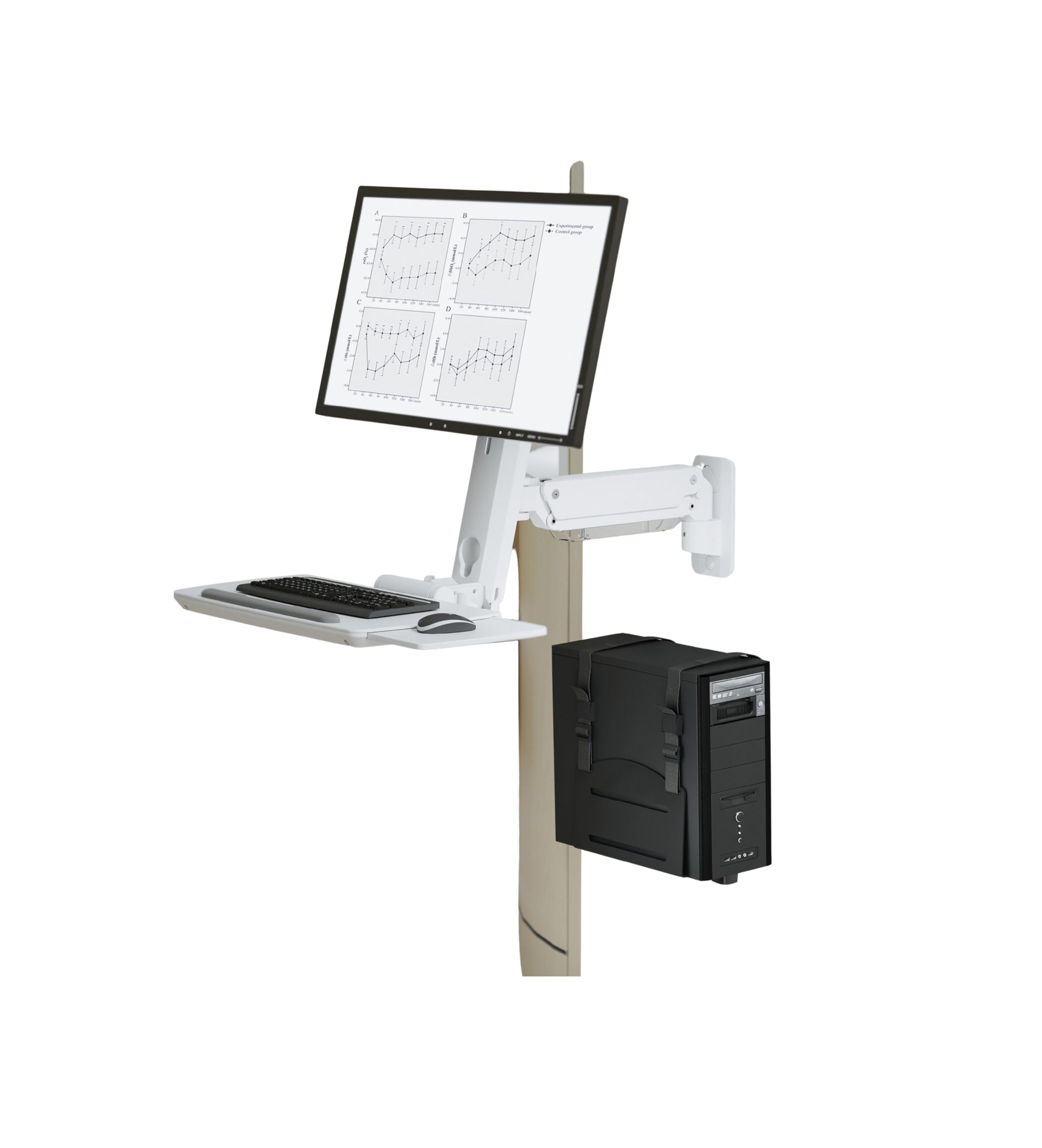 Amazon.com: MED02 Medical Wall Mount Workstation with Folding Keyboard ...