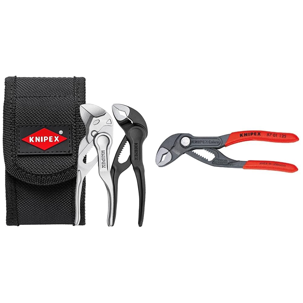Amazon.com: Knipex - 2 Pc Mini Pliers XS Set in Belt Pouch (002072V04XS) & Tools - Cobra Water ...