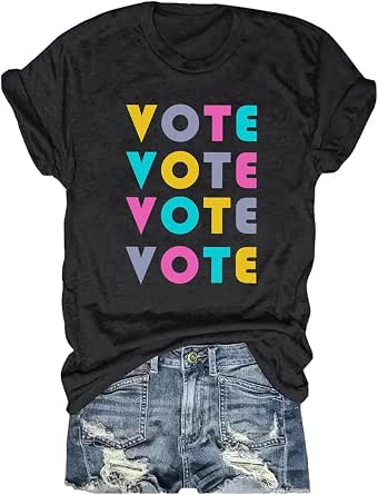 Women Vote T-Shirt USA America Presidential Election Graphic Letter ...