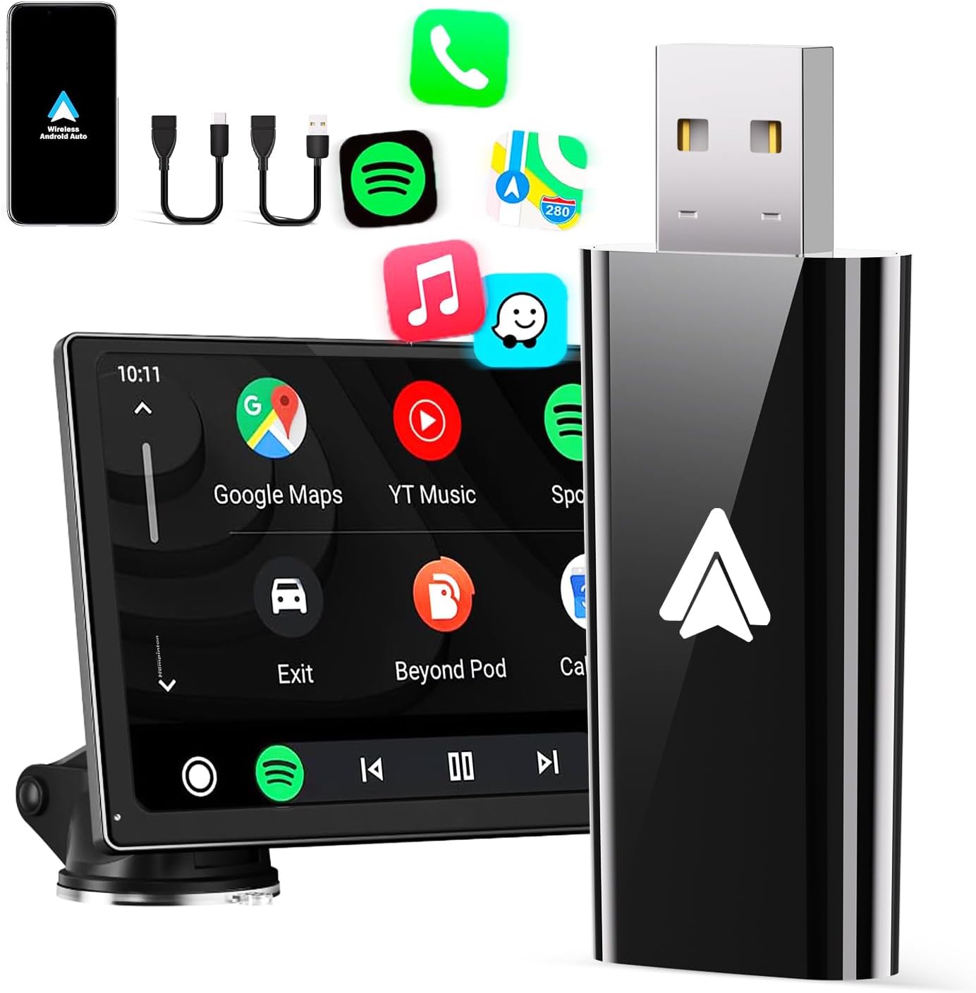 Amazon.com: Auto Mini for Android Wireless Auto Adapter, 2025 Stable ...