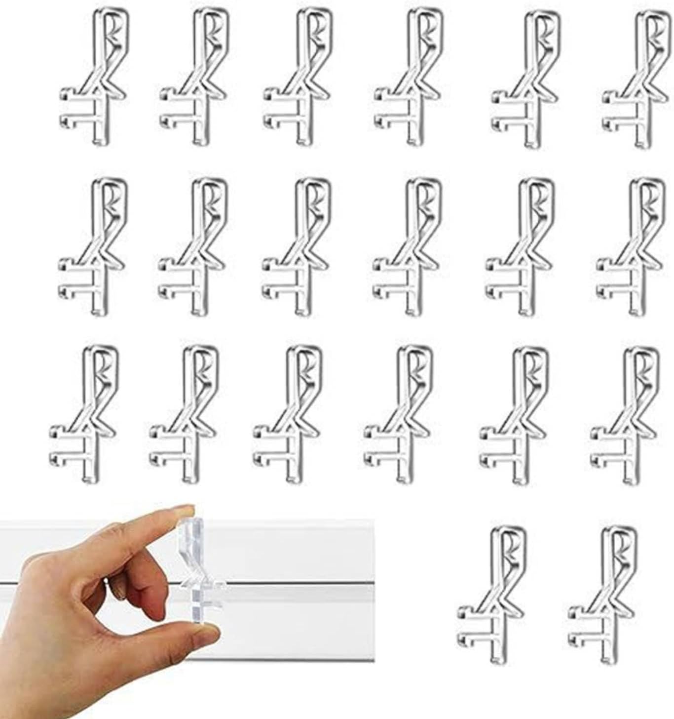 20-Pack Clear Plastic Blind Clips – Effortless Window Valance ...