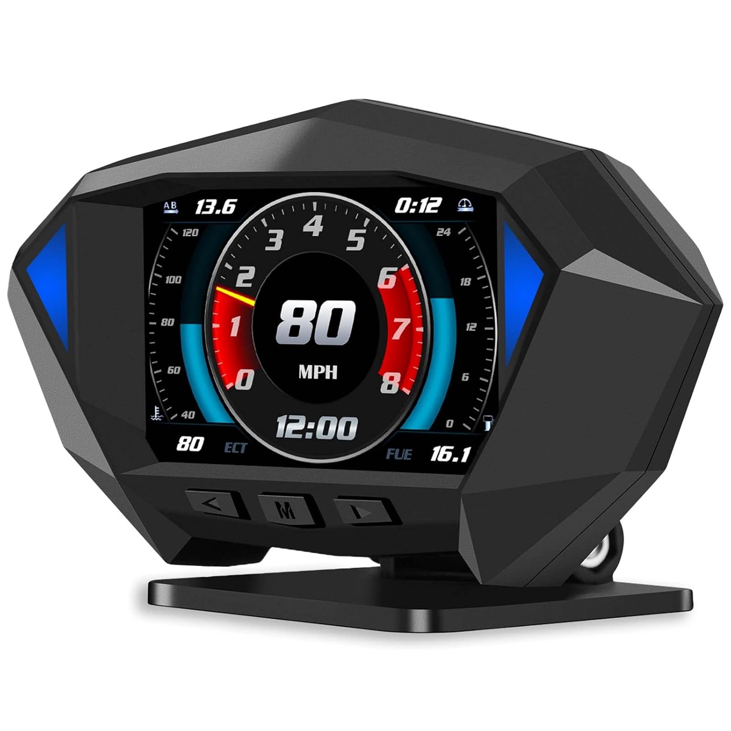 CLOUDSALE Digital OBD2 Speedometer Car HUD Head Up Display with Speed ...