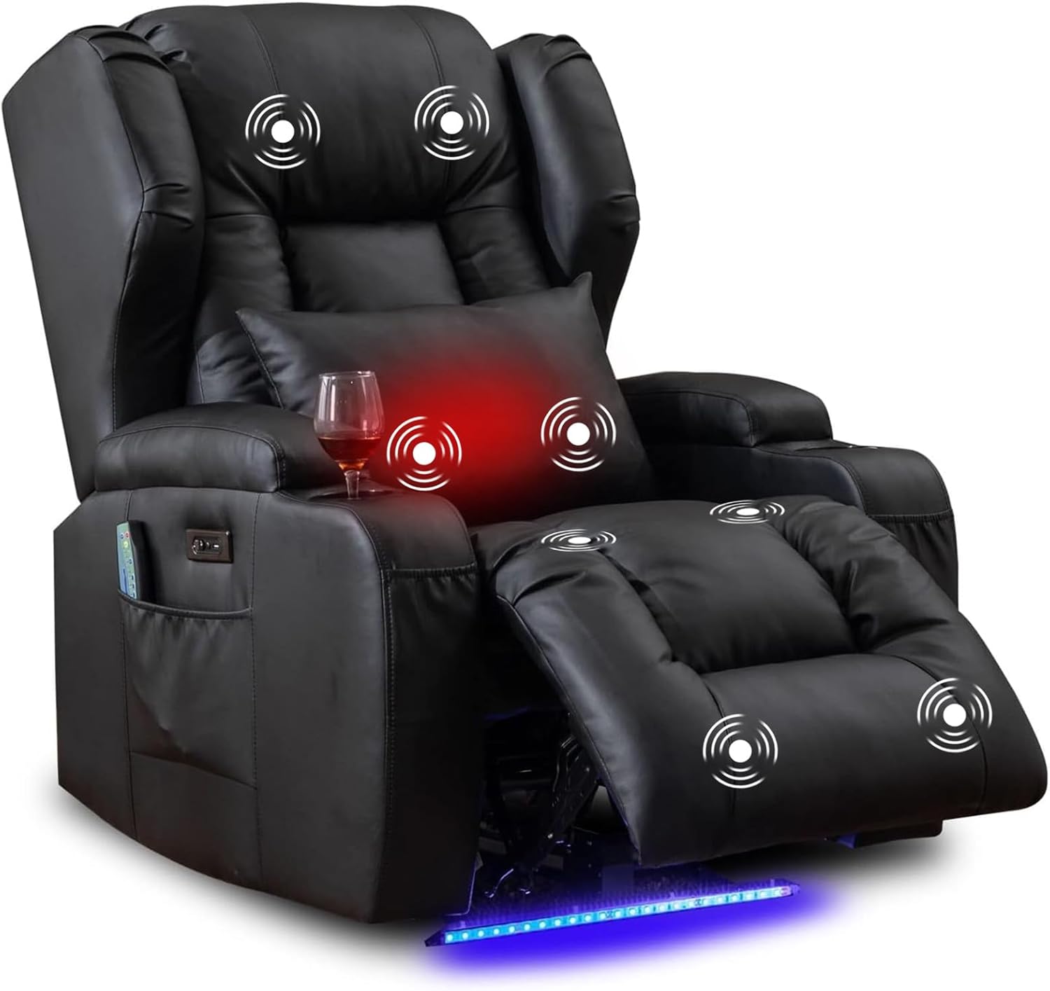 Amazon.com: Oprisen Power Recliner Chair Overstuffed Home Theater ...