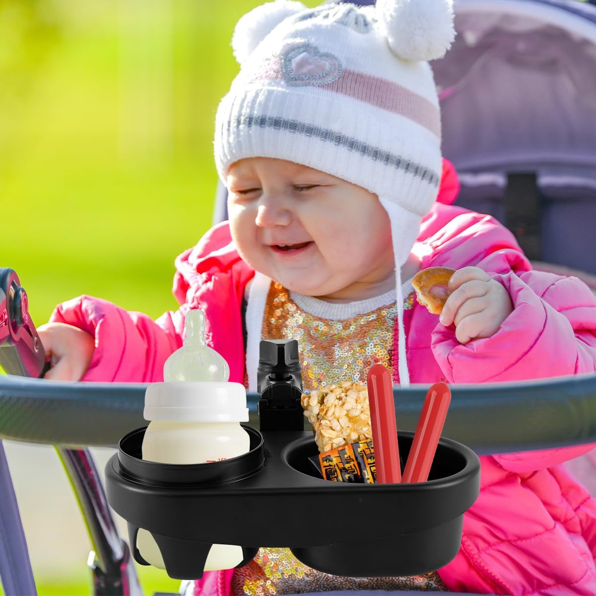 Amazon.com: 2 in 1 Universal Stroller Snack Tray with Cup Holder, Snack ...