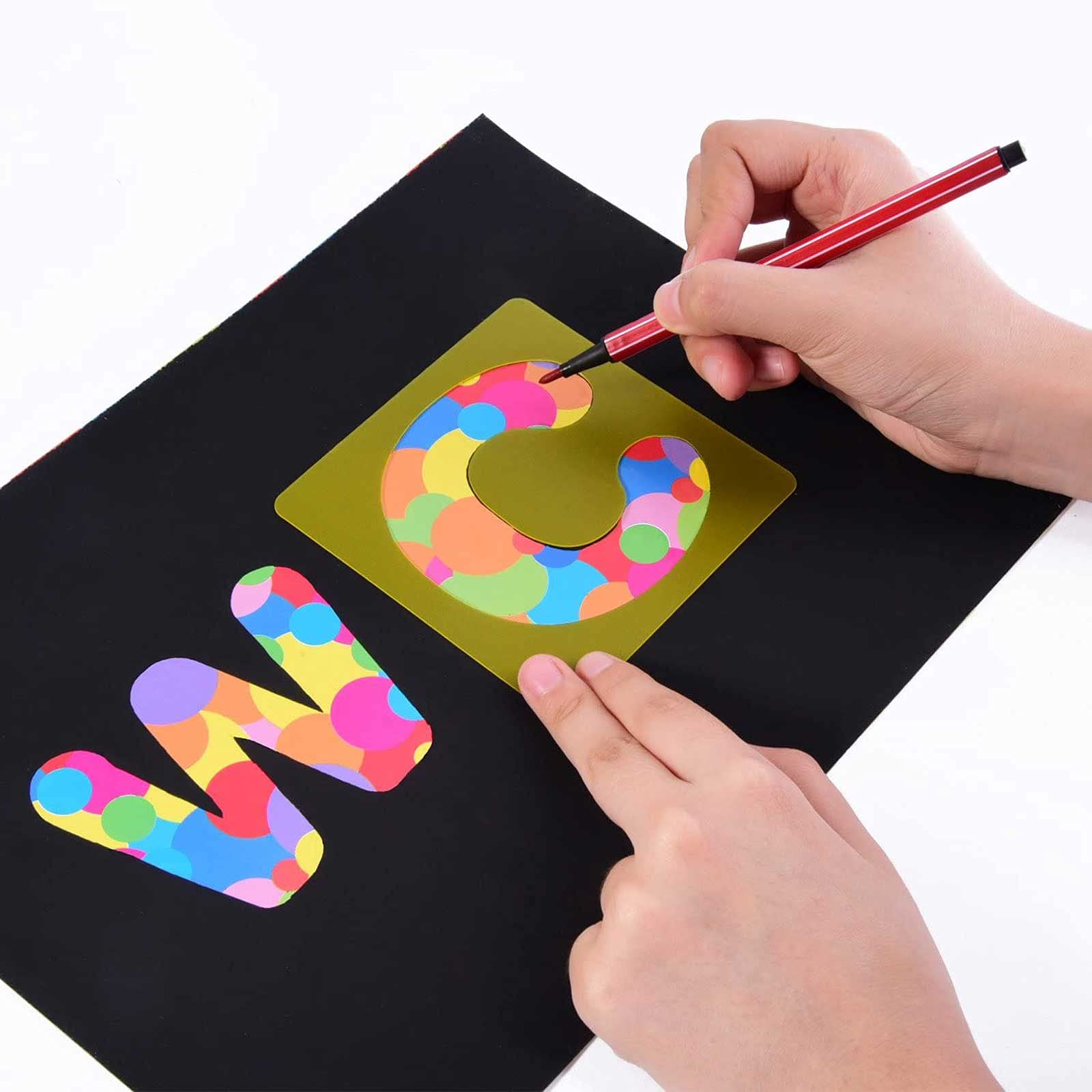 Snapklik.com : TecUnite 26 Pieces Alphabet Stencils Set Plastic Letter ...