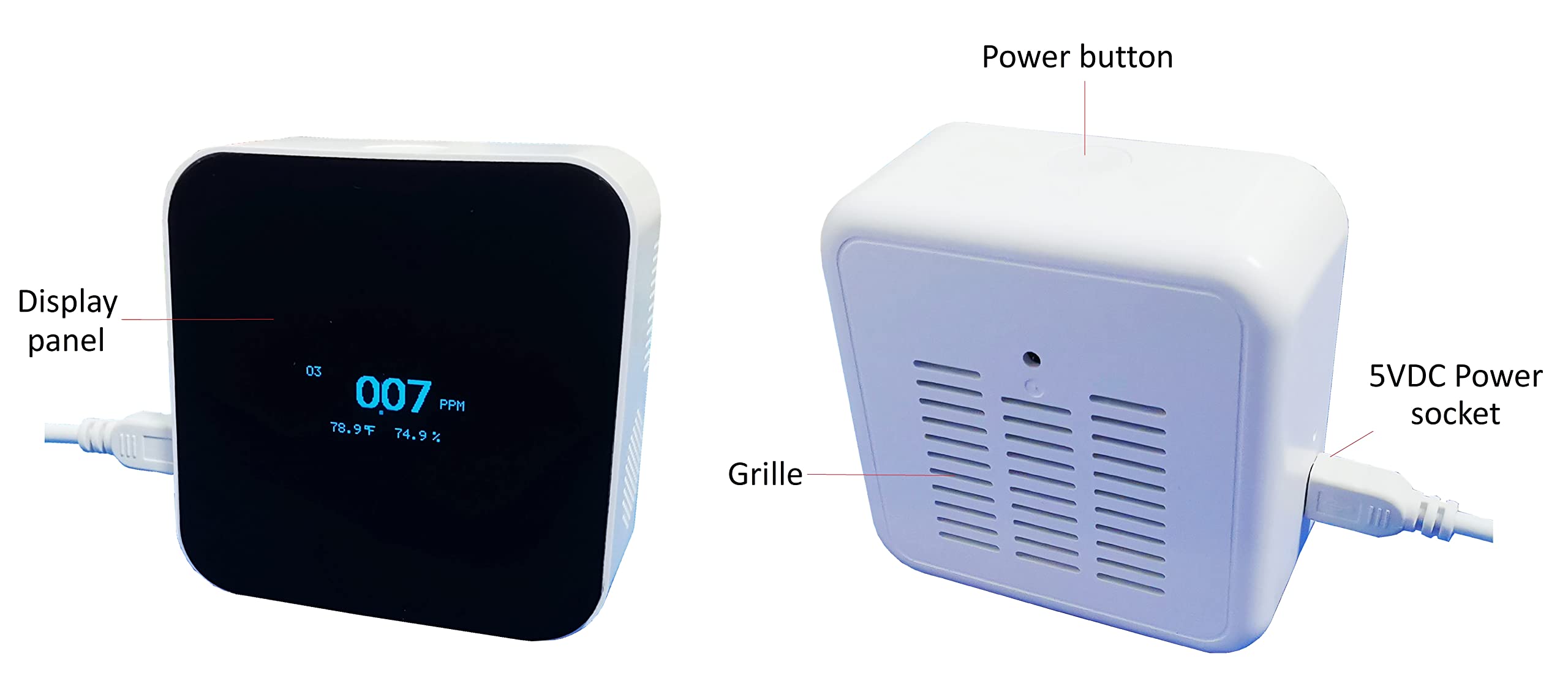 Snapklik.com : Desktop Low-level Ozone Gas Monitor, 0-10ppm O3 Ozone ...