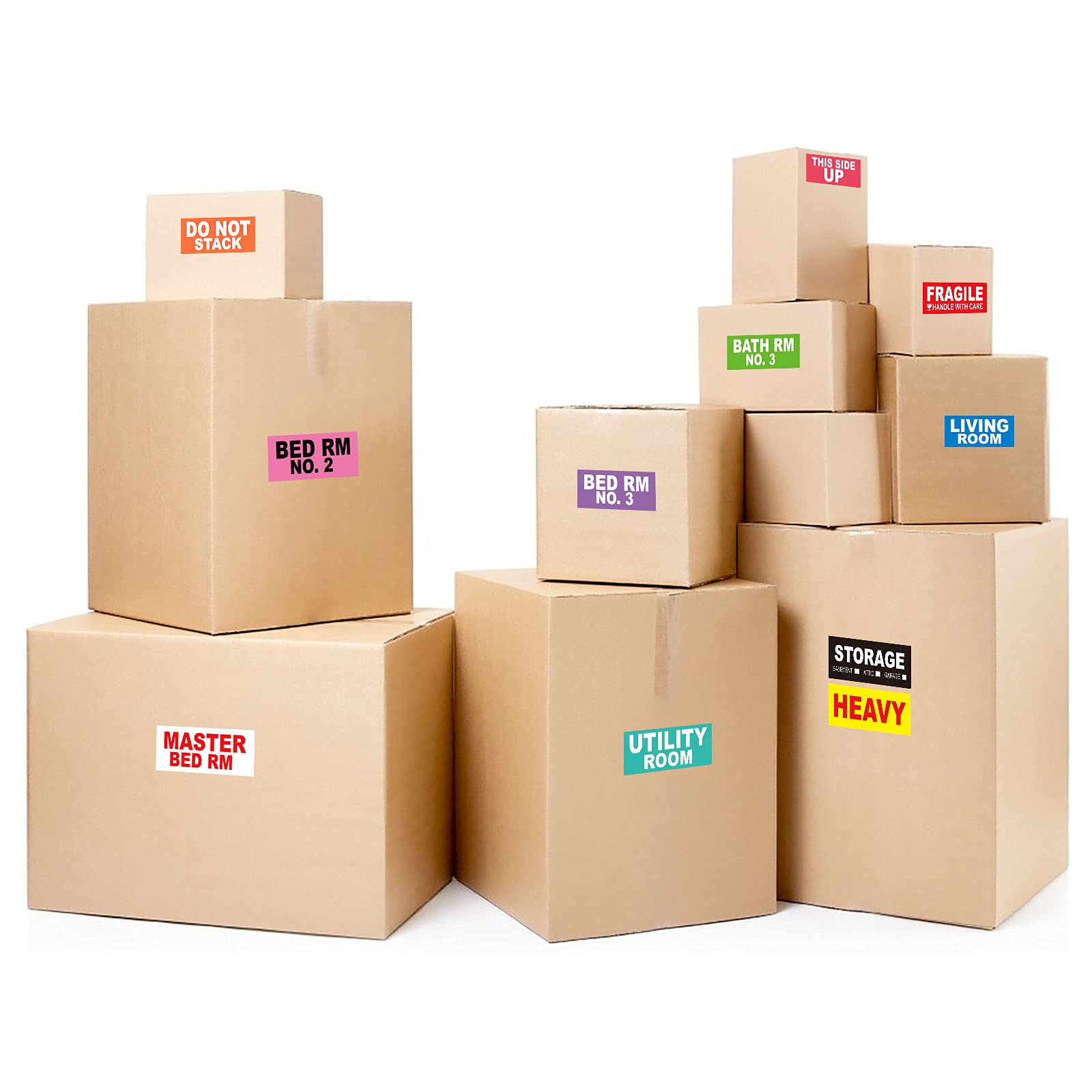 Snapklik.com : 528 Pcs Large Removable Home Moving Sticker Labels 20 ...