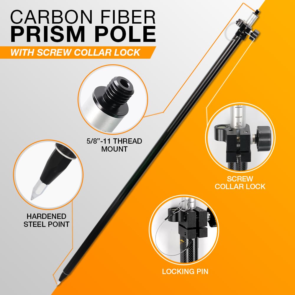 GPS Telescopic Pole Extended to 2.5m/8.2FT, Carbon Fiber GPS Poles for ...