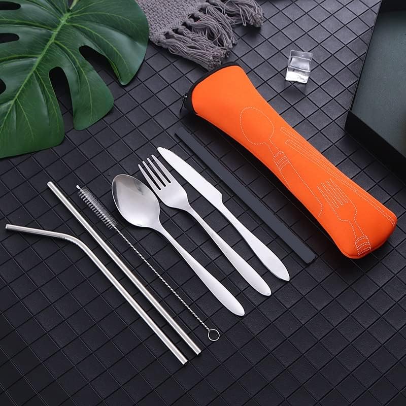 DOCAT Spoon Set, Stainless Steel Cutlery Set of 4 Chopsticks Knife ...