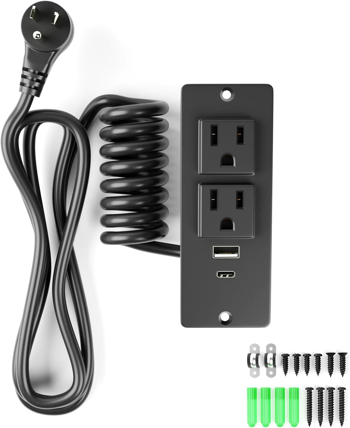 Amazon.com: OELFFOW Drawer Outlet Kit, Recessed Furniture Power Strip ...