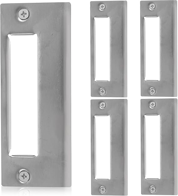 DOITOOL 5Pcs Stainless Steel Deadbolt Strike Plates Door Reinforcement ...