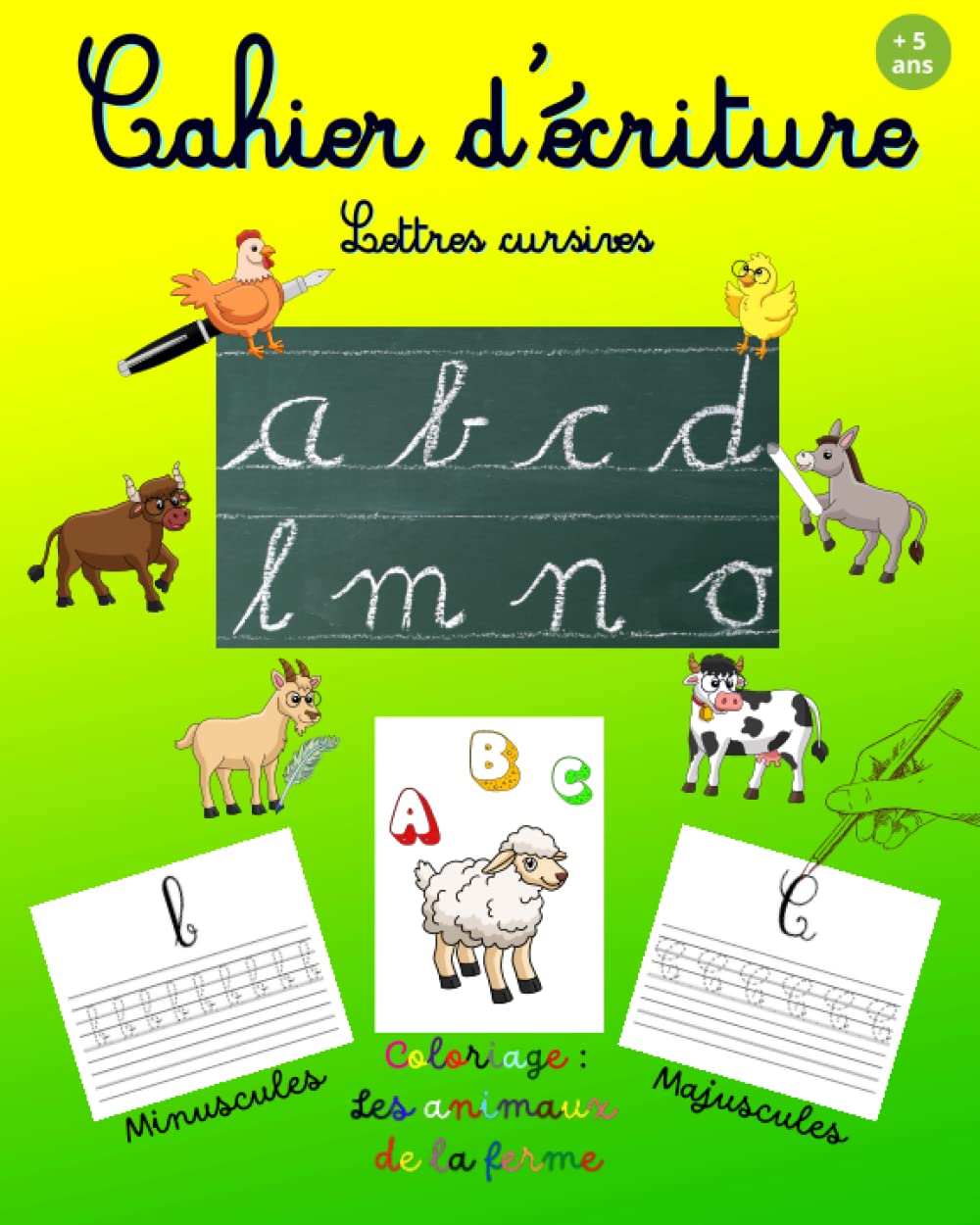 Amazon.fr - cahier d'écriture les animaux de la ferme: les animaux de ...