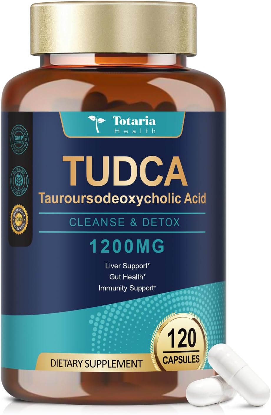 Amazon.com: Totaria TUDCA Bile Salts 1200mg (Tauroursodeoxycholic Acid ...