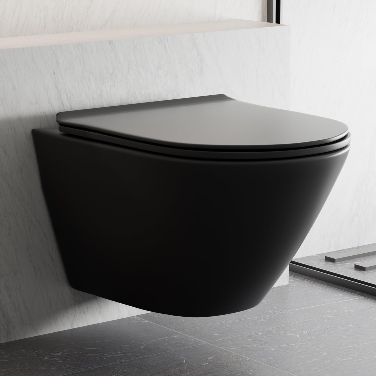 Simple Project One Piece Wall Mount Toilet Compact Small Round Wall ...