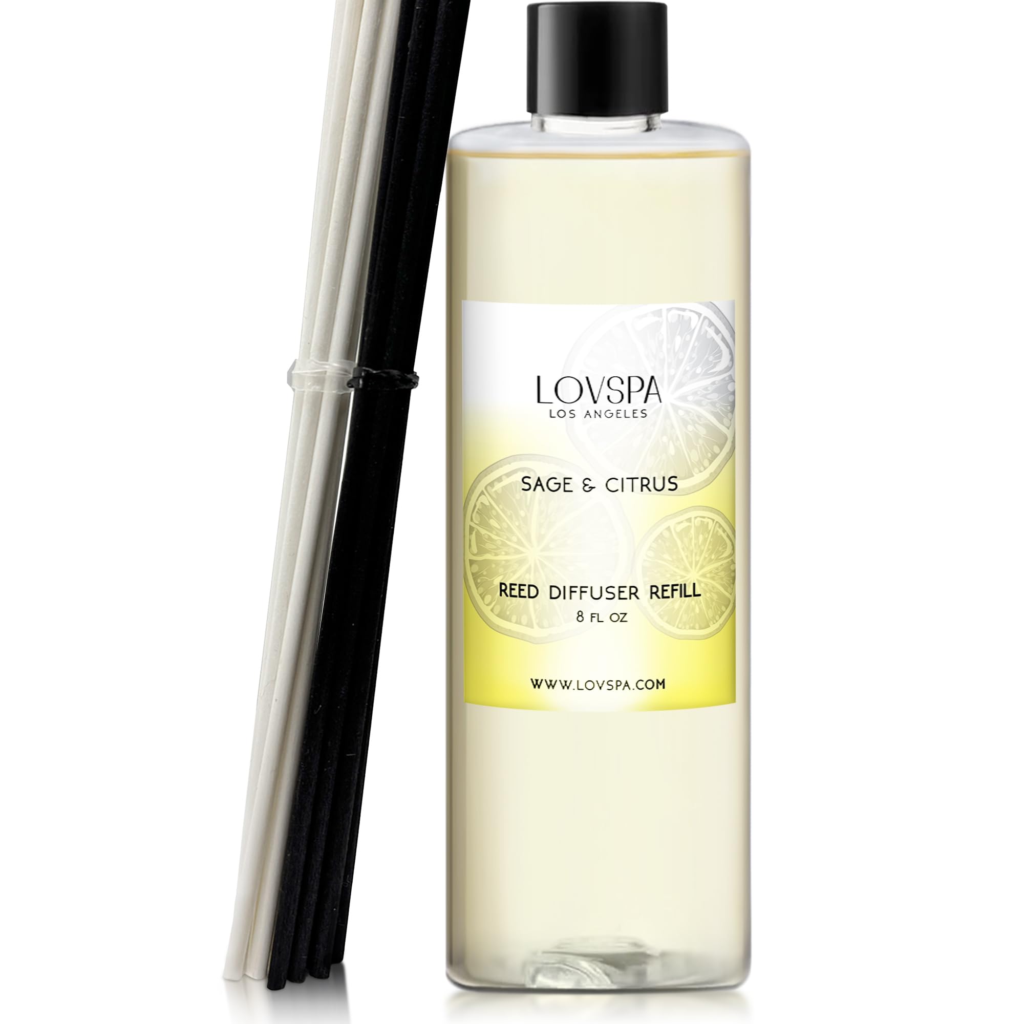Amazon.com: LOVSPA Reed Diffuser Oil Refill/Sage & Citrus, Large 8oz ...
