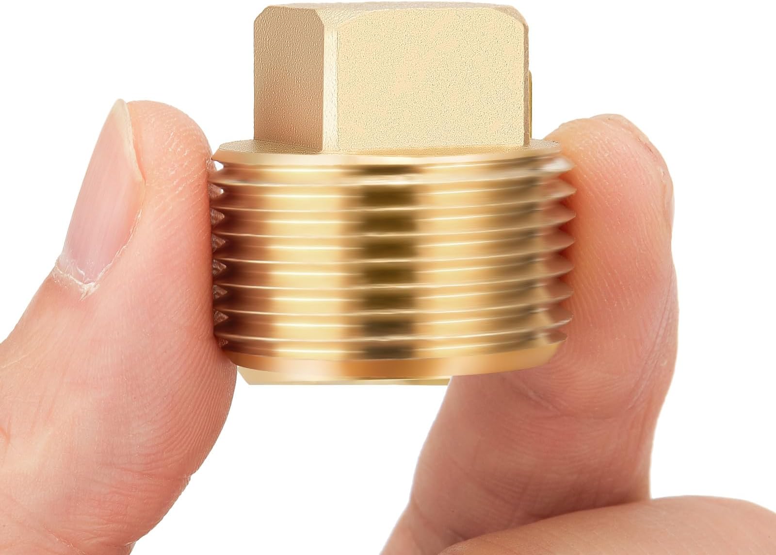 Litorange 1 PCS 1/2 Inch NPT Male Plug Fittings, Brass Cored Plug with ...